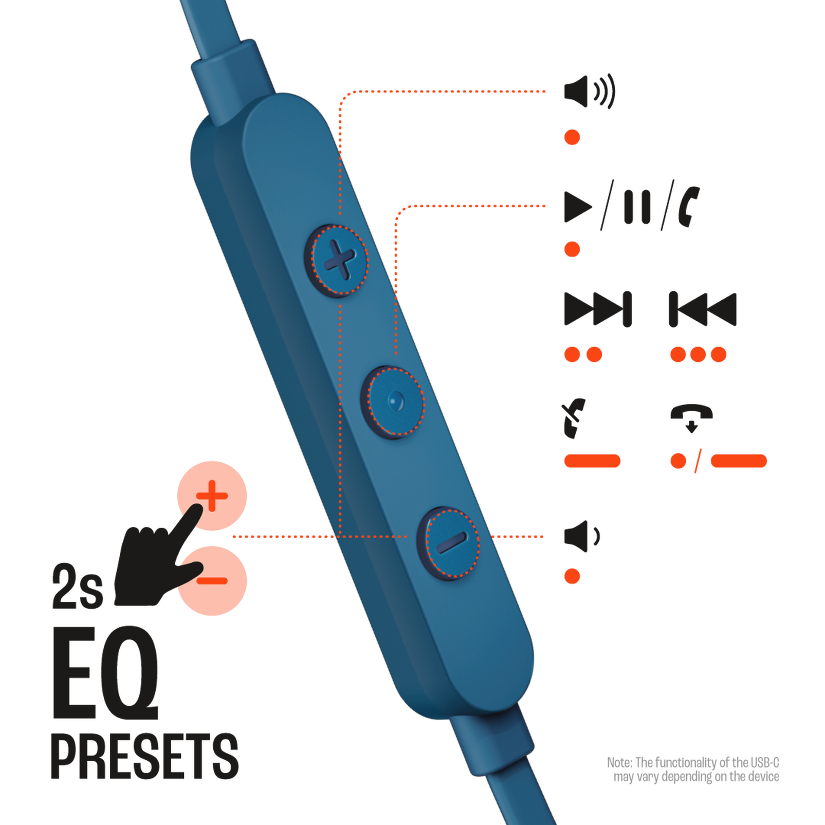 JBL Tune 310C USB | Wired Hi-Res In-Ear Headphones